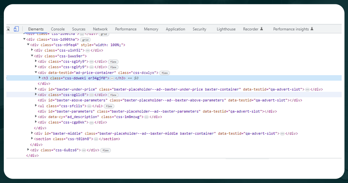 Web scraping of a popular classified site - with iWeb Data Scraping.