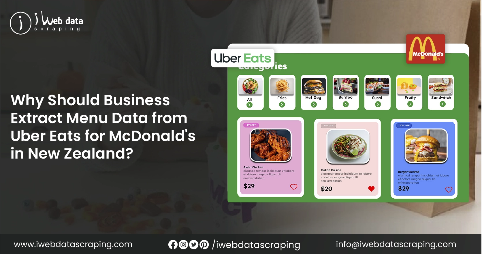 Extract Menu Data from Uber Eats for McDonalds in New Zealand