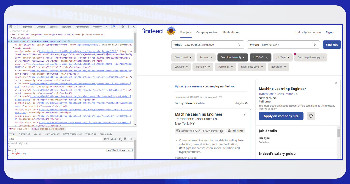 How to Scrape Job Postings Data from Indeed with Python?