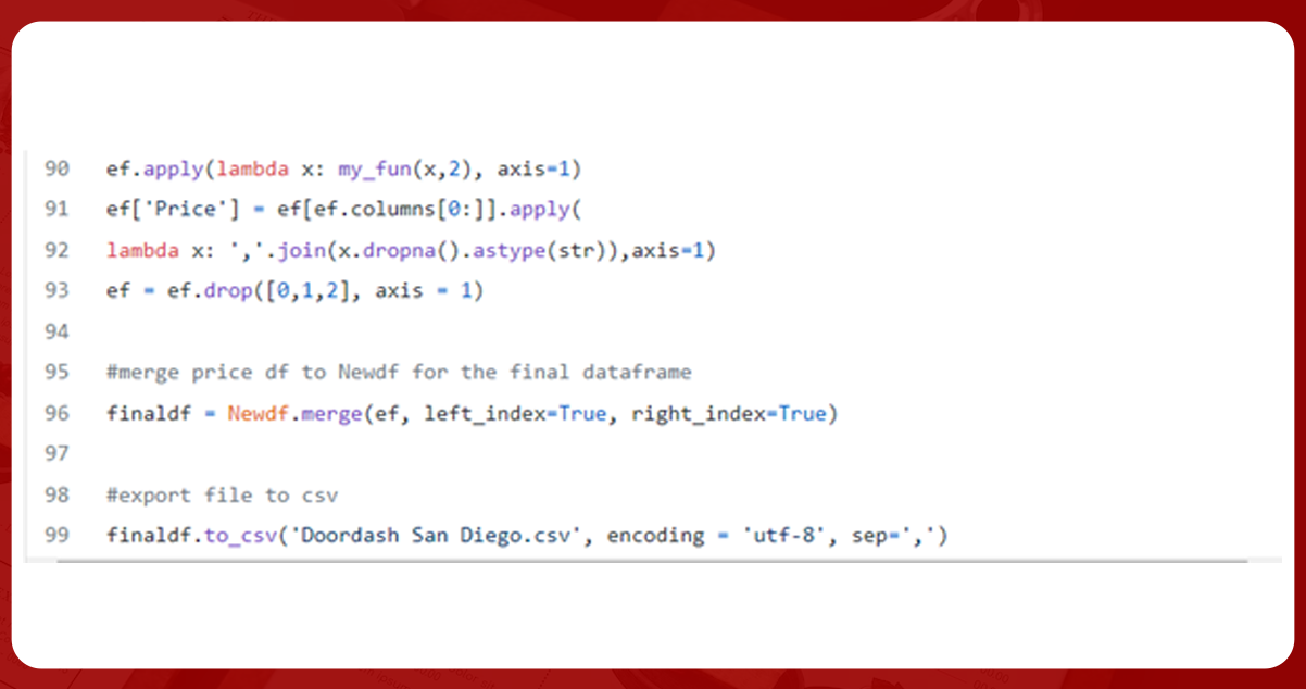 Extract restaurant menu from DoorDash: A Step-by-Step Guide