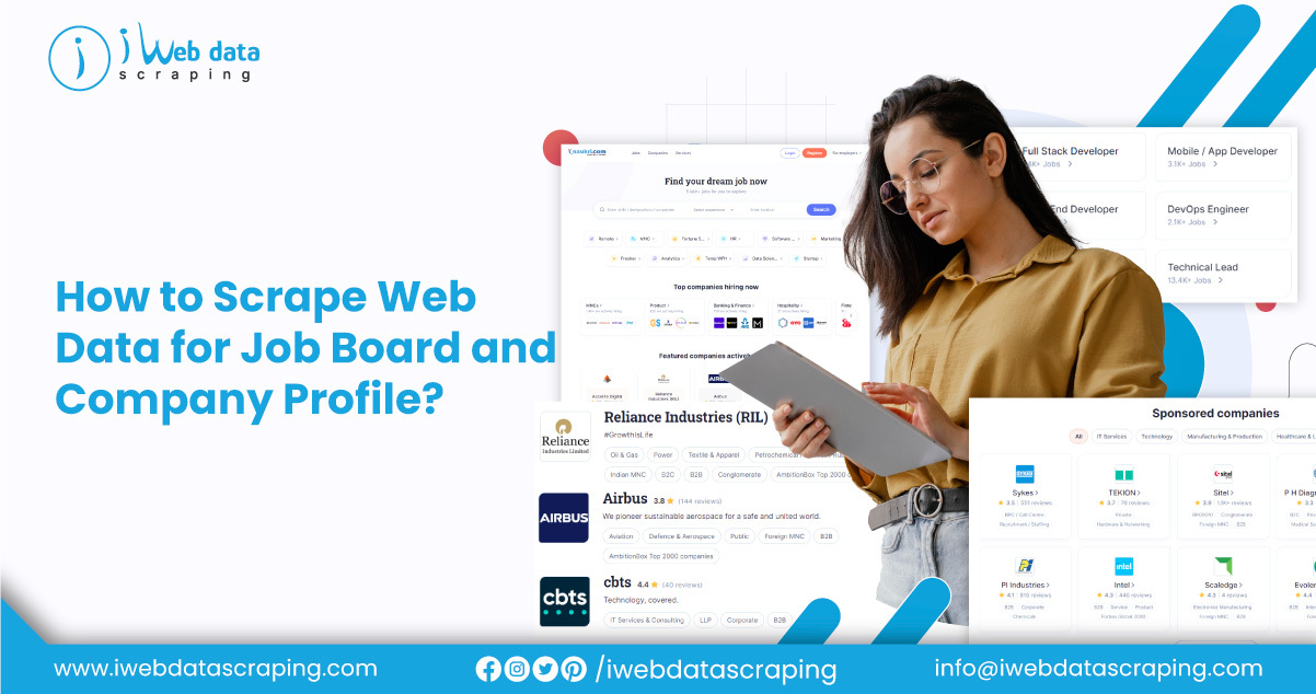 Scraping Job boards and company profiles with iWeb Data.
