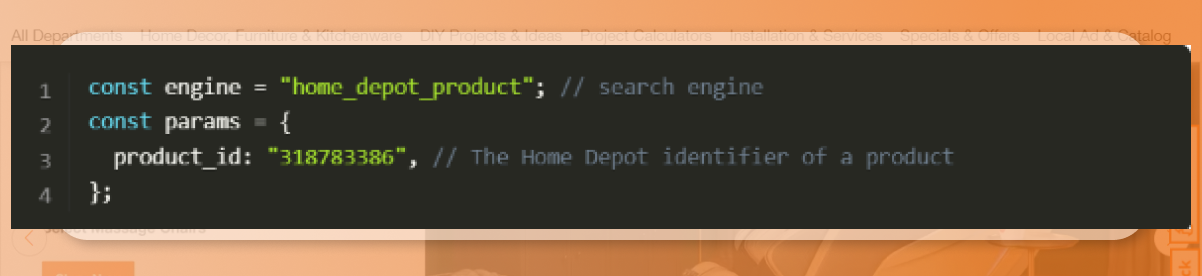 how to scrape product data from home depot website ? - TheOmniBuzz
