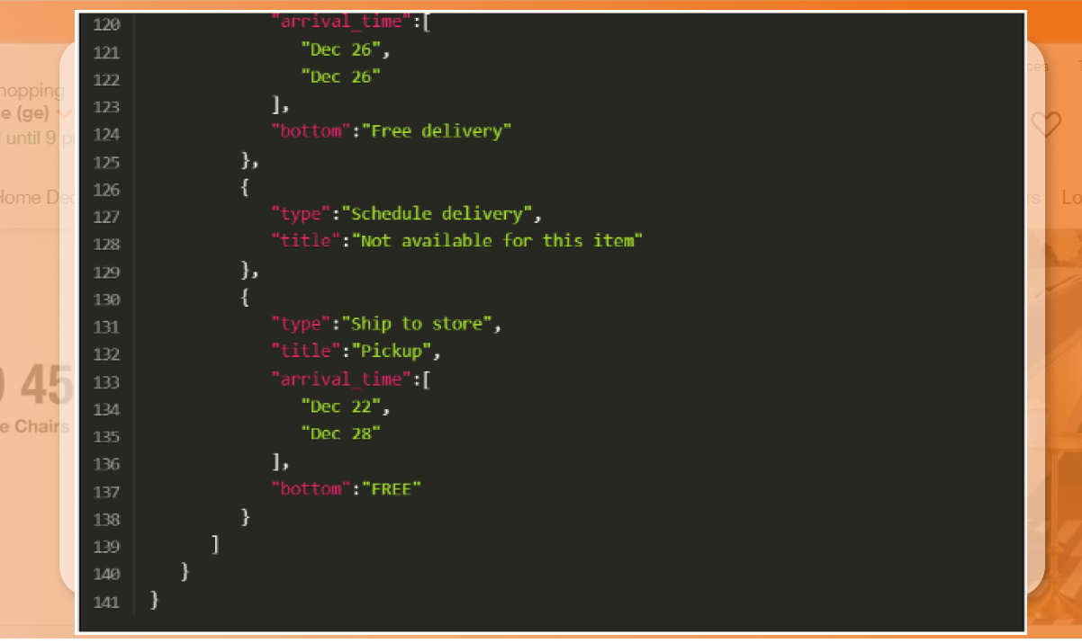 how to scrape product data from home depot website ? - TheOmniBuzz