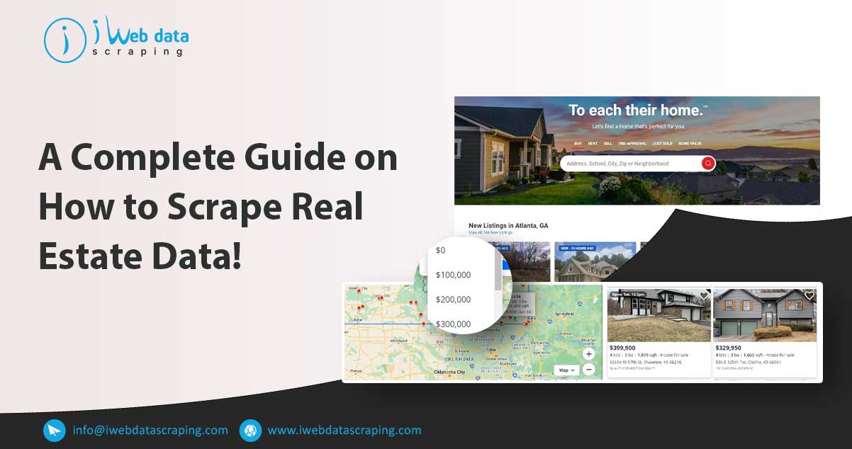 Scrape real estate data with iWeb Data Scraping.