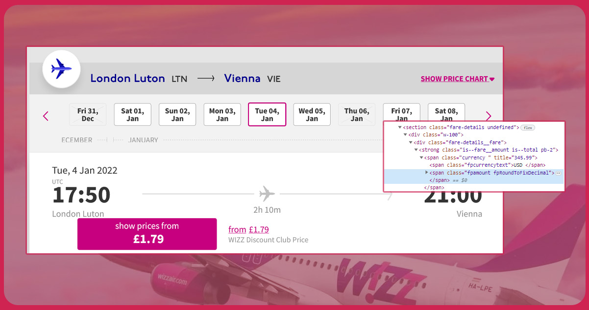 How to Efficiently Scrape Wizz Air Flight Prices for Price Comparison and Analysis?