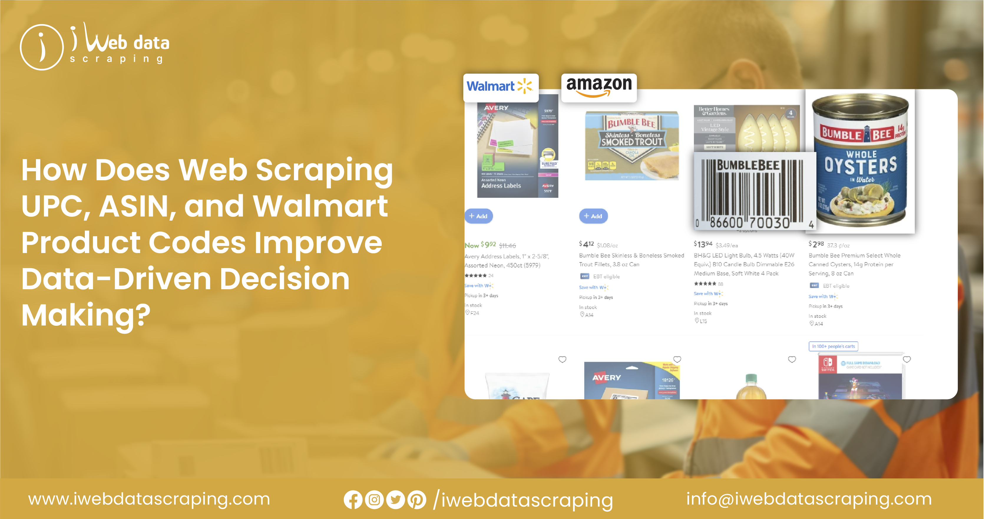 Web Scraping UPC, ASIN, and Walmart Product Codes for Decision Making