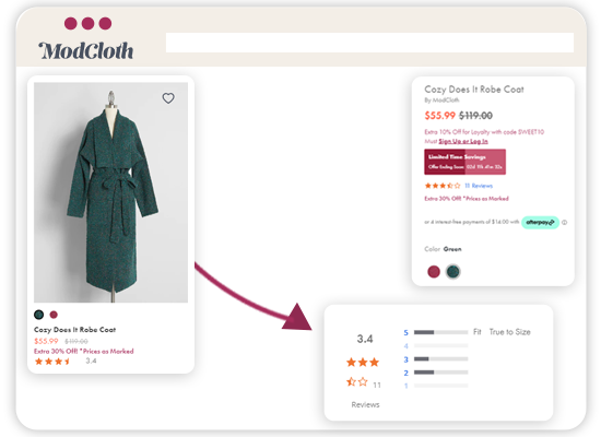 Scrape ModCloth Data with iWeb Data Scraping.