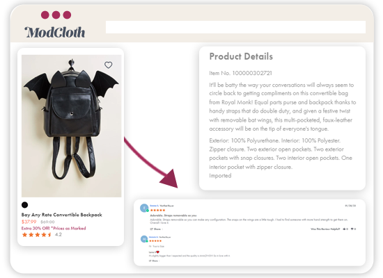 Scrape ModCloth Data with iWeb Data Scraping.