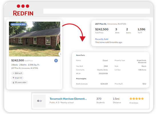 Scrape Redfin real estate using iWeb Data Scraping.
