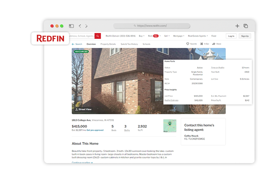 Scrape Redfin real estate using iWeb Data Scraping.