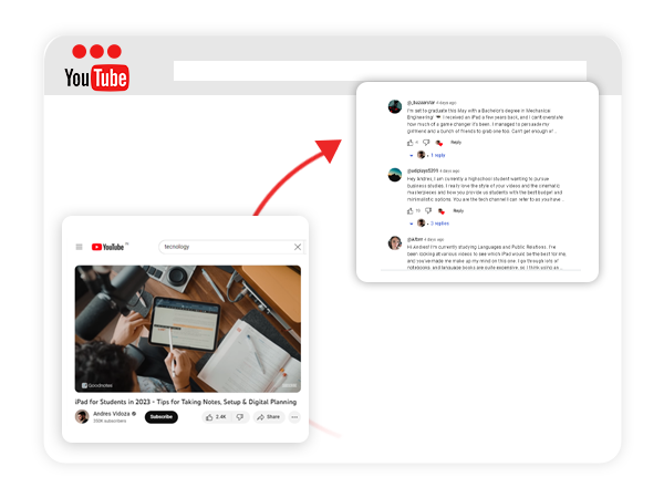 YouTube Comments Data Scraping Services - YouTube Comments Data Collection Services
