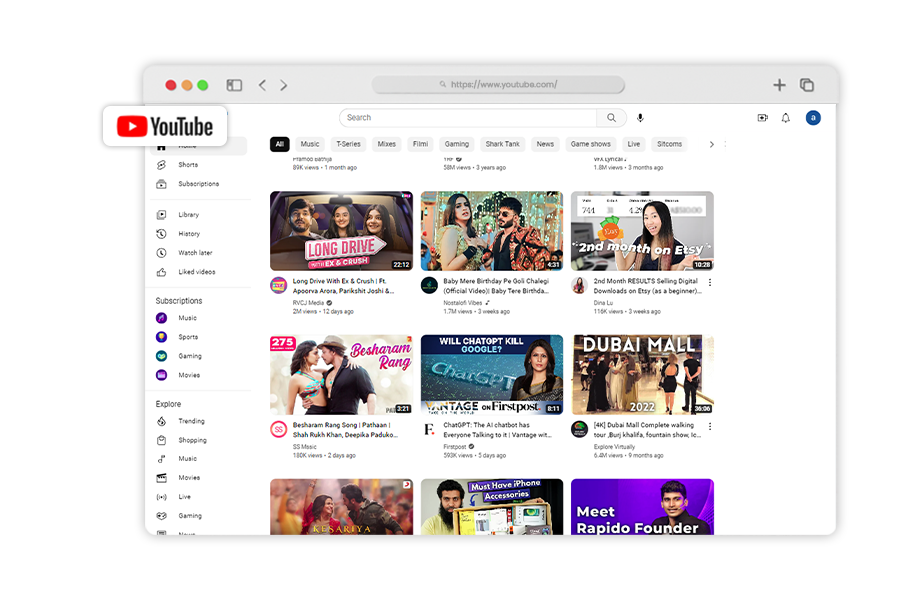 YouTube scraping using iWeb Data Scraper